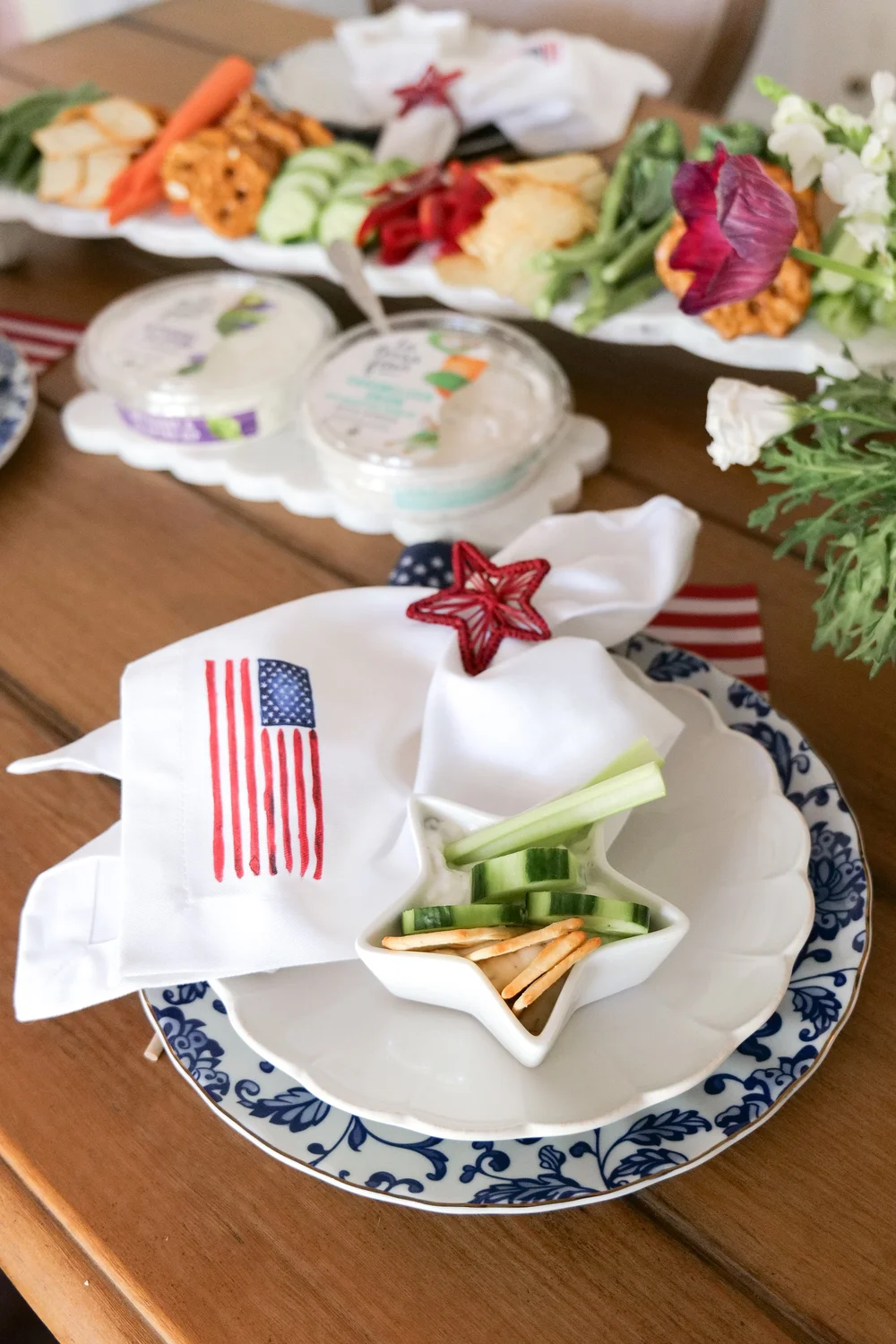 Easy 4th of July Centerpiece and Table Settings — Amanda Warren