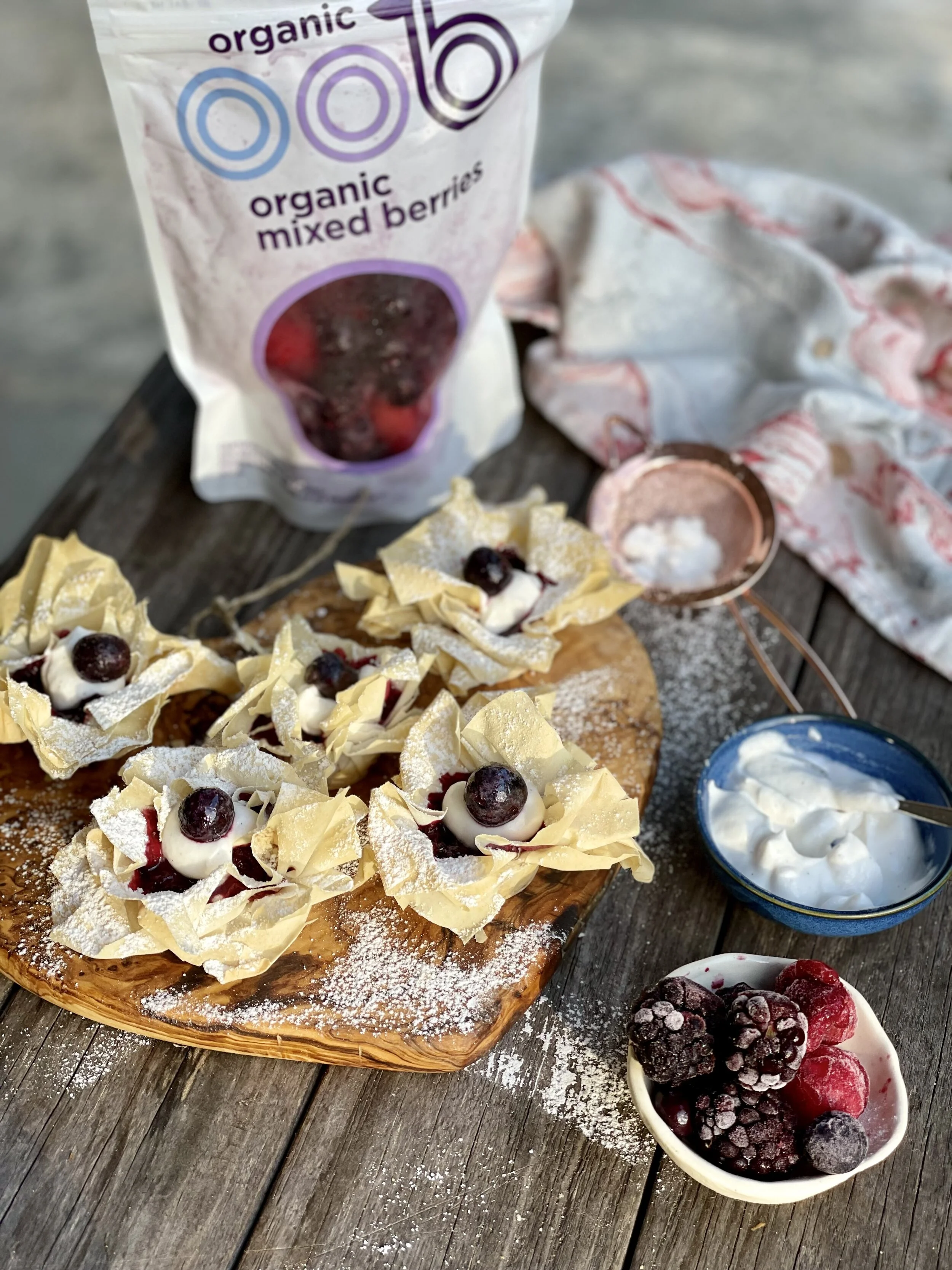 Mixed Berry Filo Tarts — oob organic
