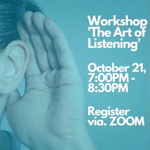 Workshop: The Art of Listening - October 21, 7PM - 8:30Pm | Community ...