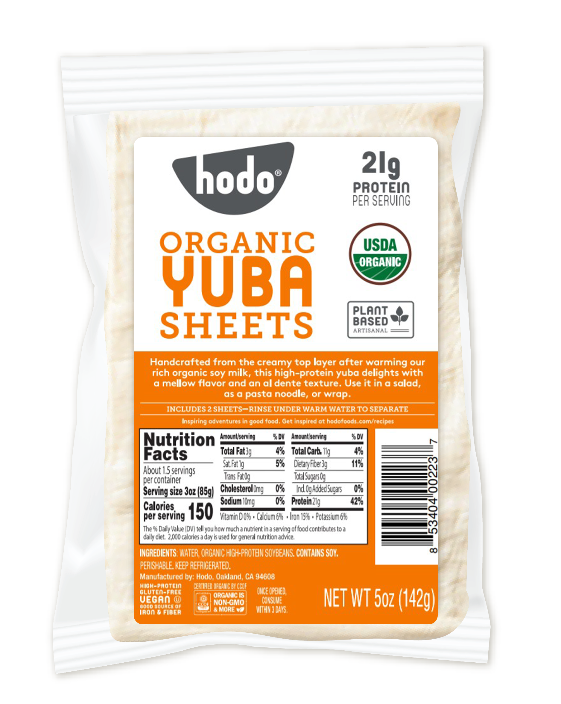 Organic Yuba Sheets — Always Plant-Based. Always Delicious. Hodo.
