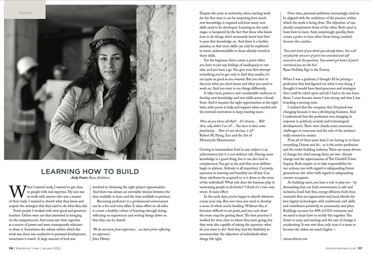 Learning how to build — Practical Architecture