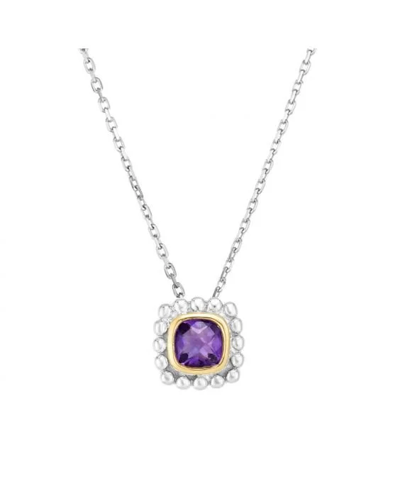 Necklace ss & amethyst — Sharfmans Jewelers