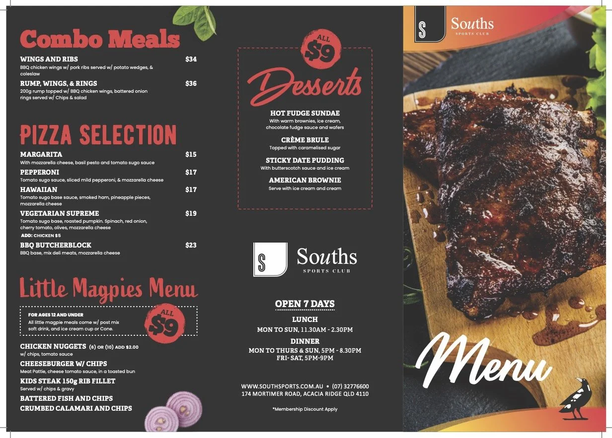 DINING — SOUTHS SPORTS CLUB