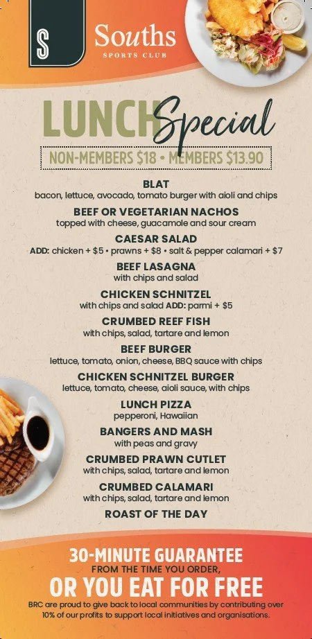 DINING — SOUTHS SPORTS CLUB