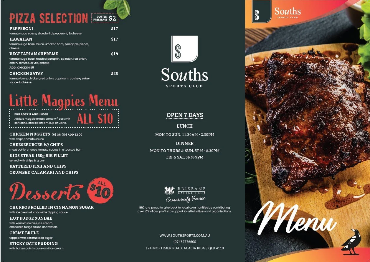 DINING — SOUTHS SPORTS CLUB