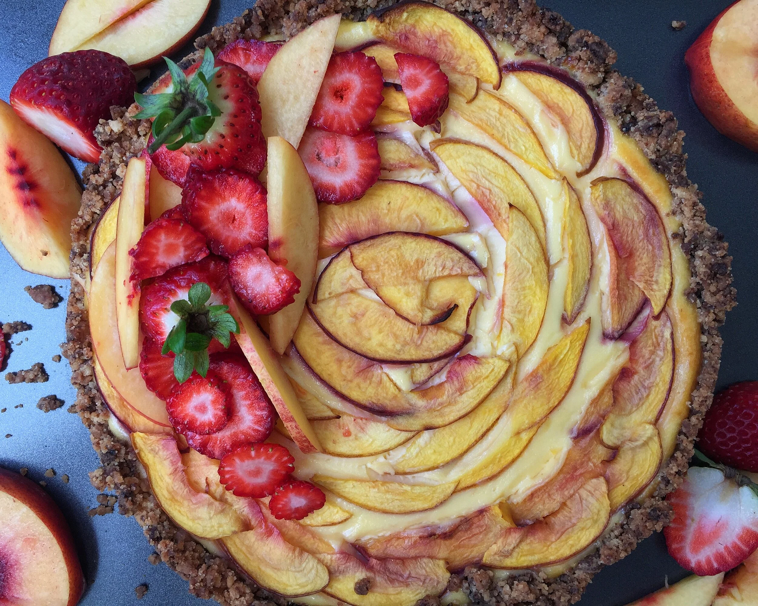 Nectarine Cheesecake — Stripes & Willows