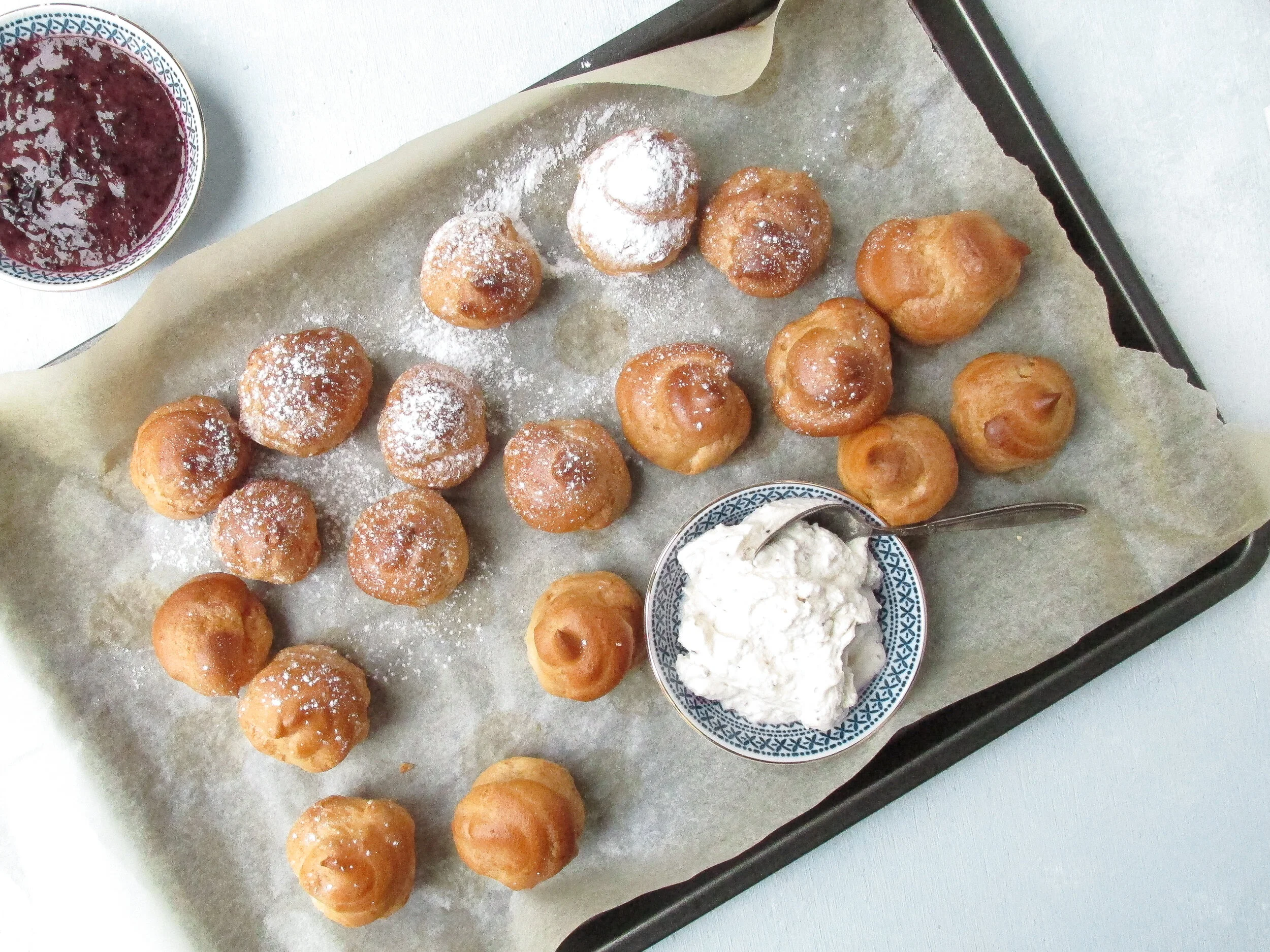 Small Batch Blueberry Profiteroles — Stripes & Willows
