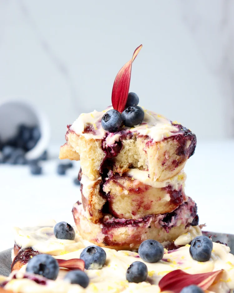 Lemon Blueberry Rolls — Stripes & Willows