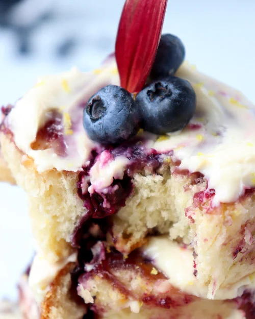 Lemon Blueberry Rolls — Stripes & Willows