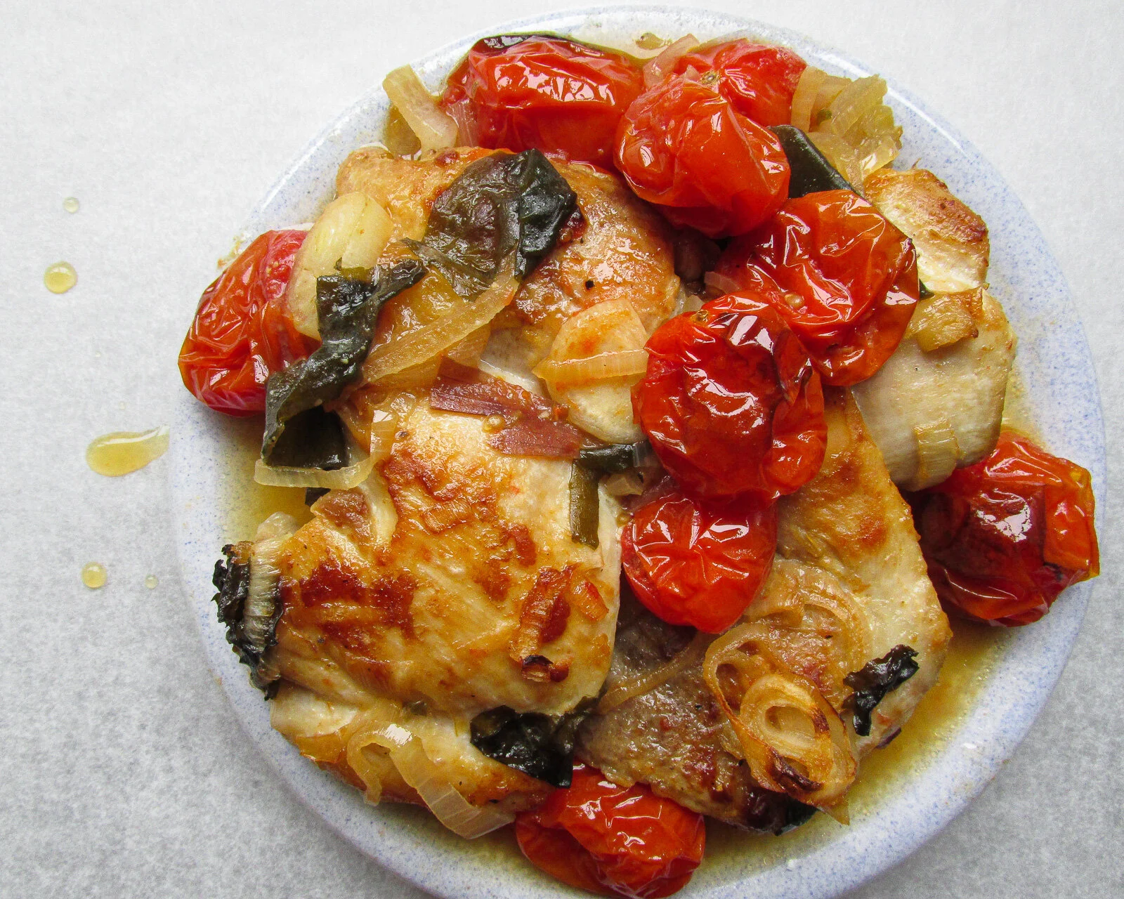 Miso Cherry Tomato Chicken — Stripes & Willows