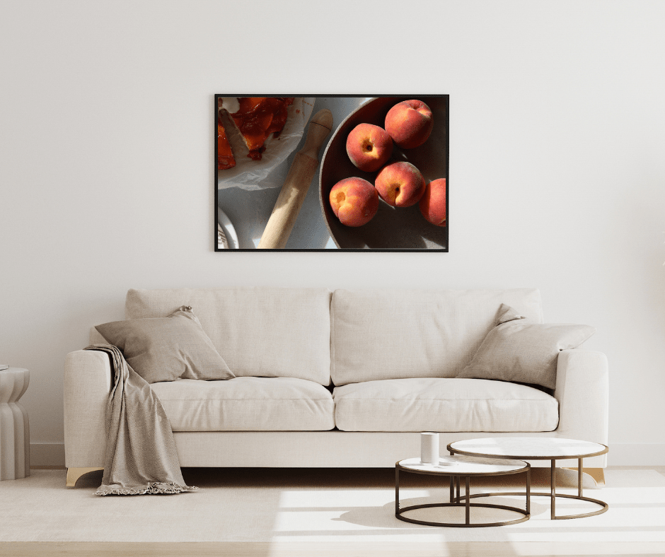 Baking With Peaches Wall Art Print — Stripes And Willows