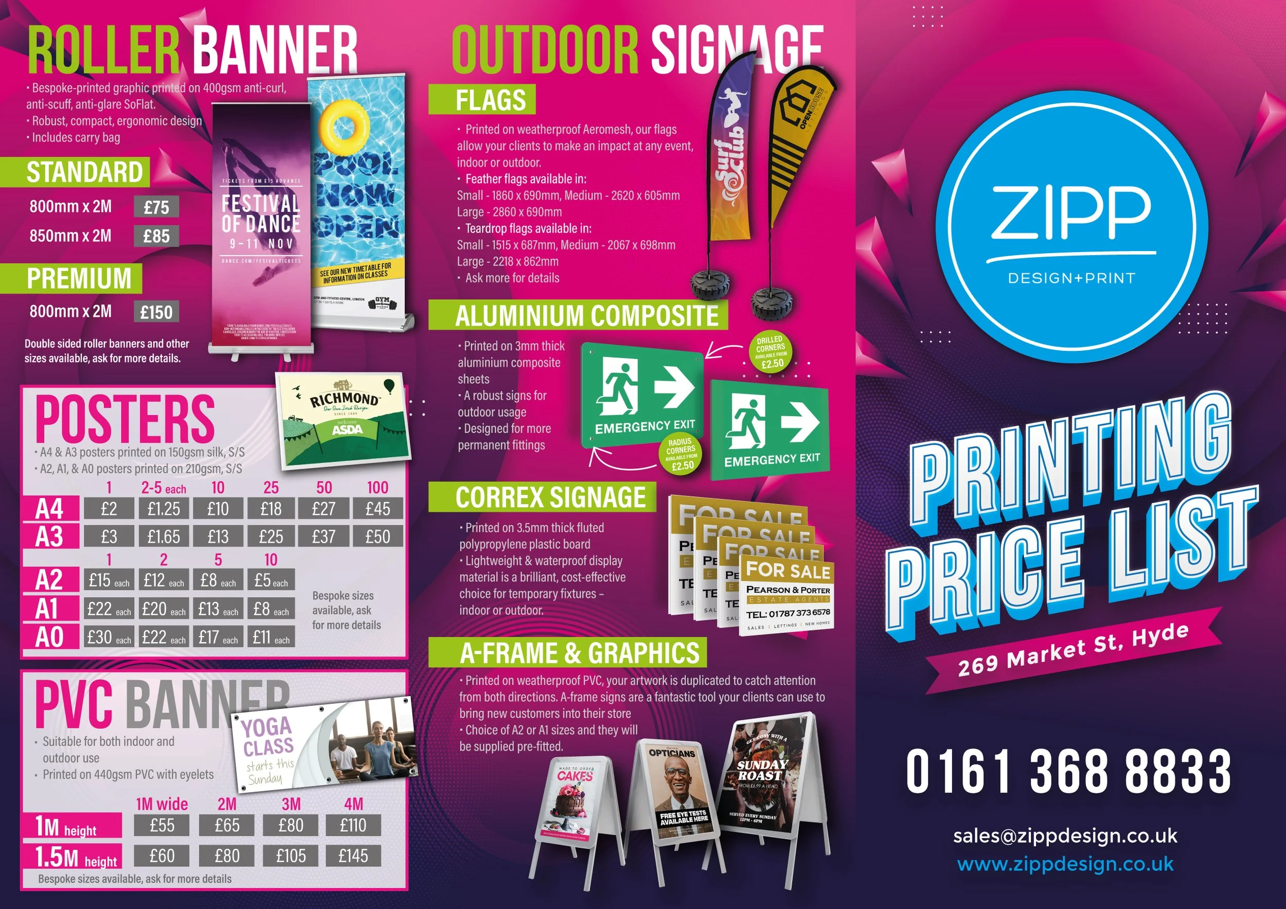 Prices — Zipp Design and Print
