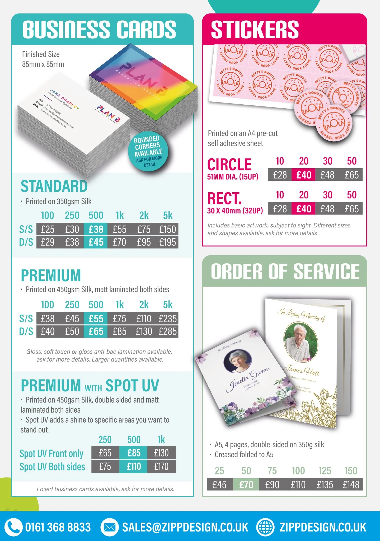 Prices — Zipp Design and Print