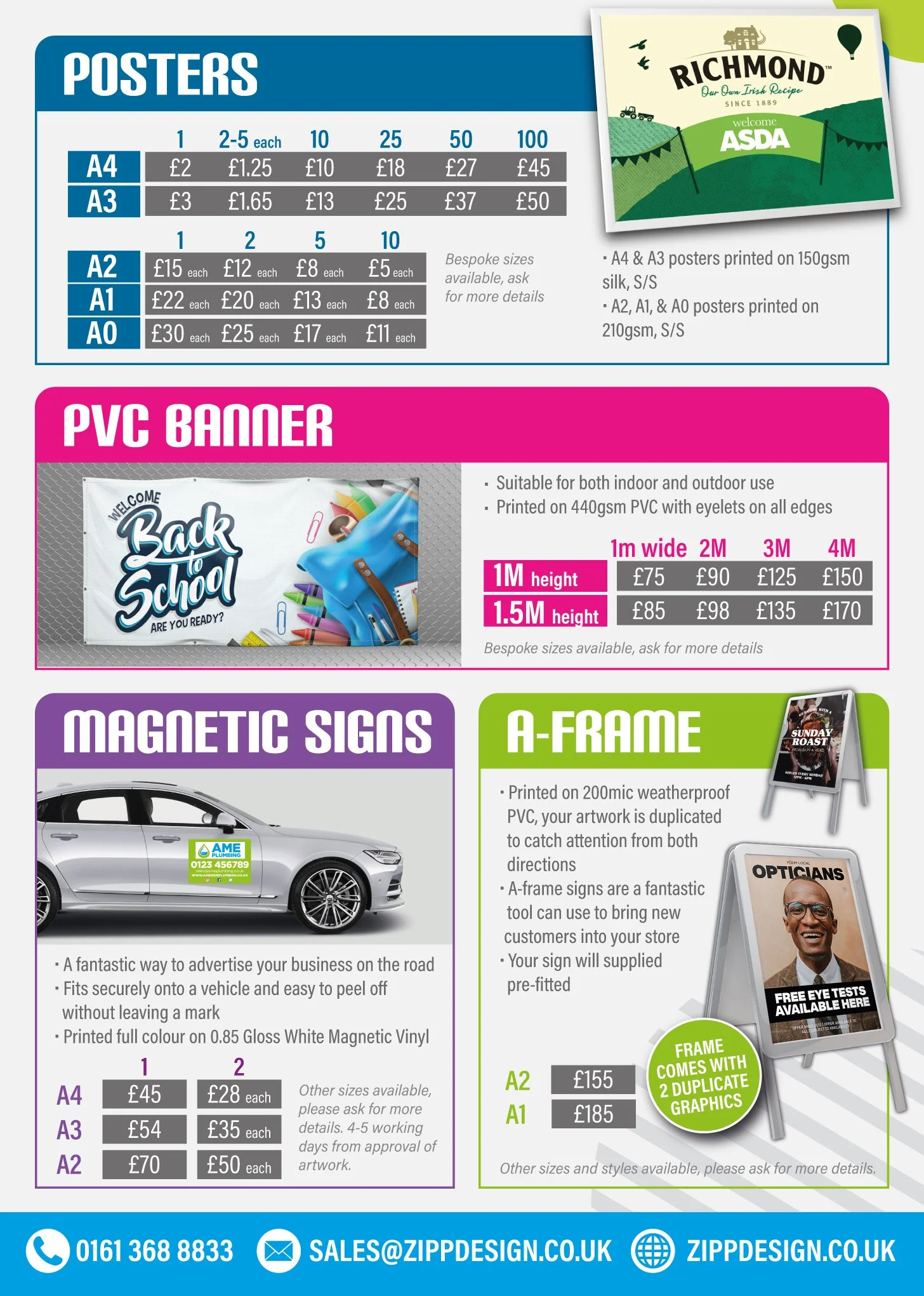 Prices — Zipp Design and Print