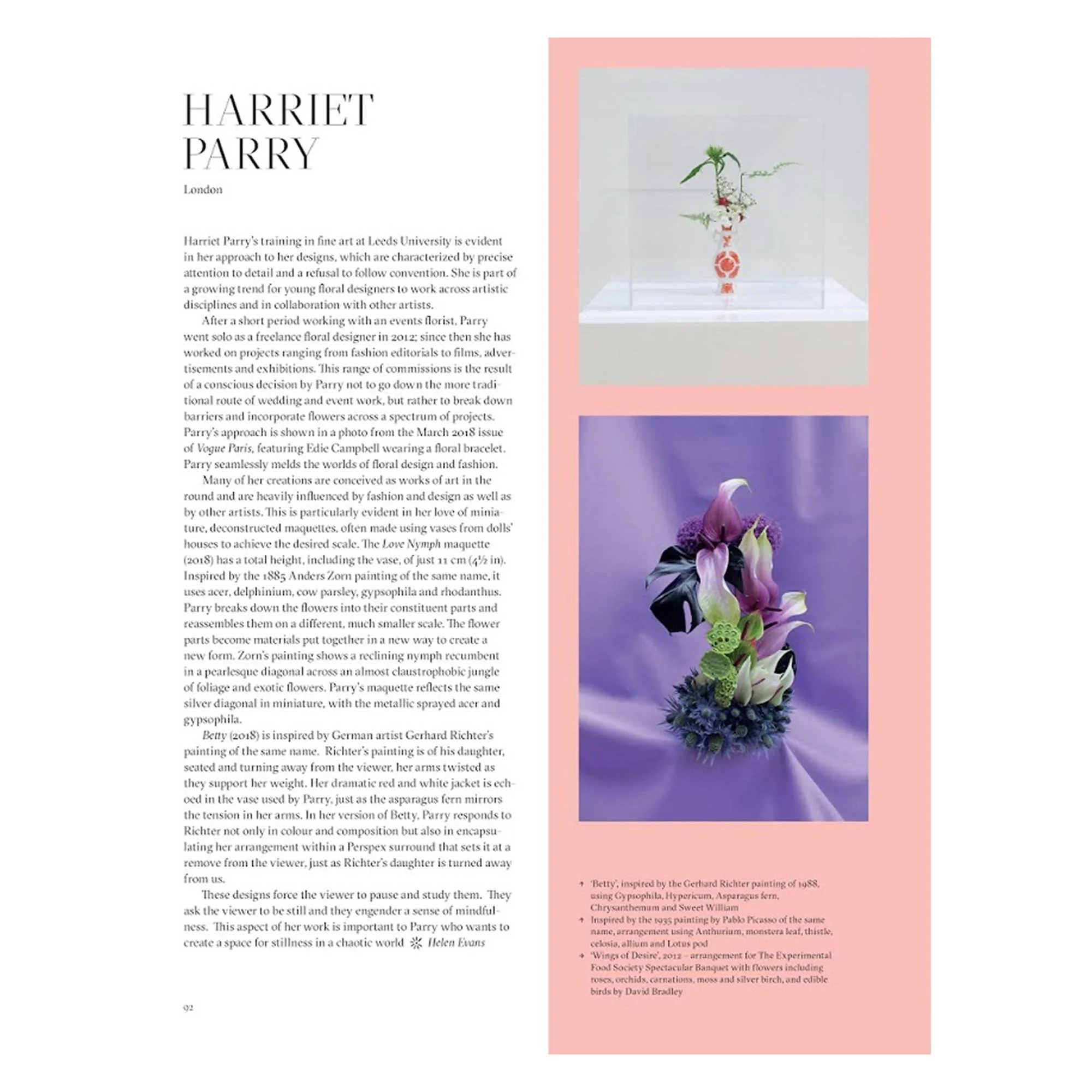 Press, features and articles - Harriet Parry Flowers
