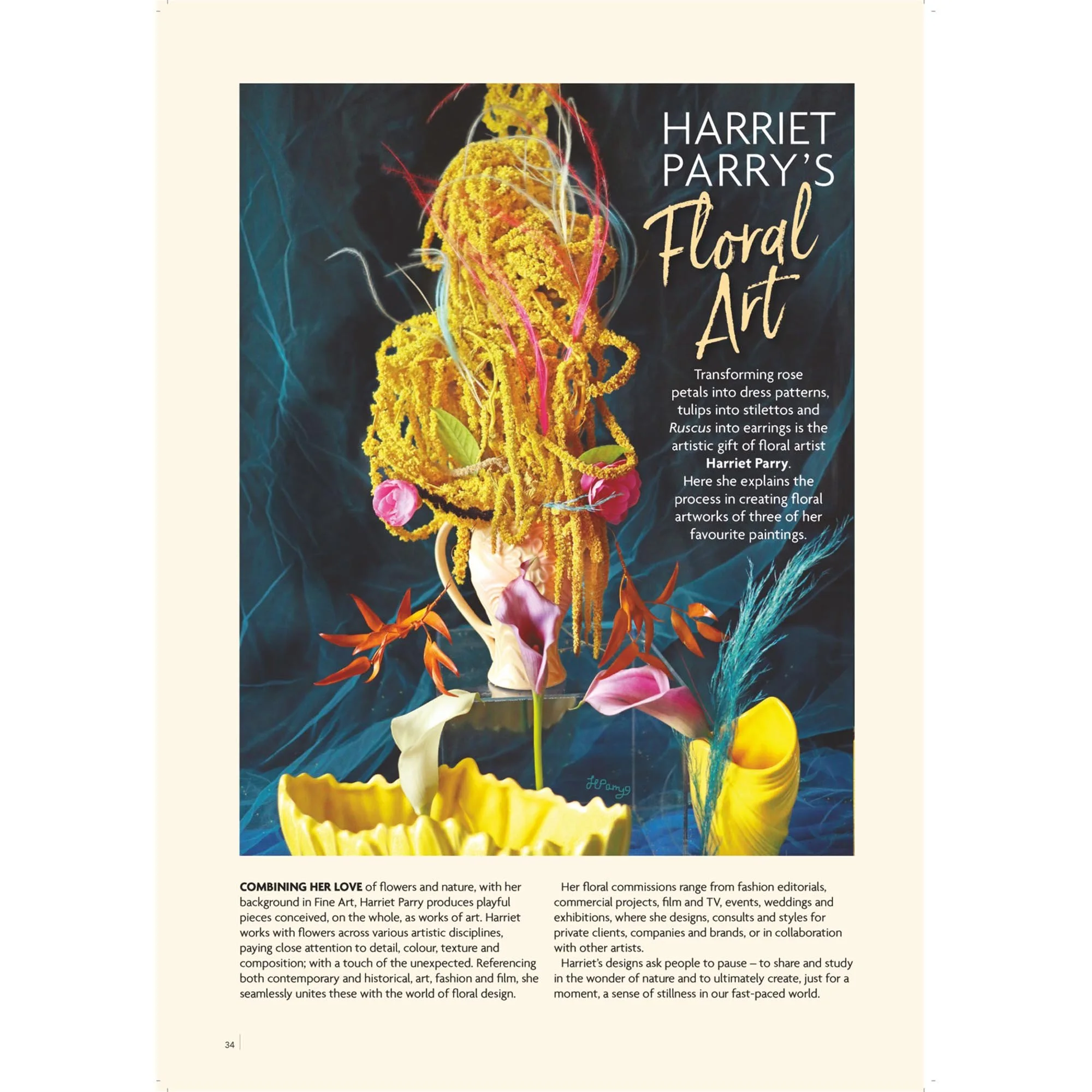 Press, features and articles - Harriet Parry Flowers