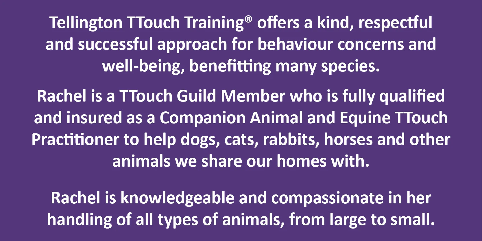 Tellington TTouch Training — Well Balanced Animals - Vet Physios