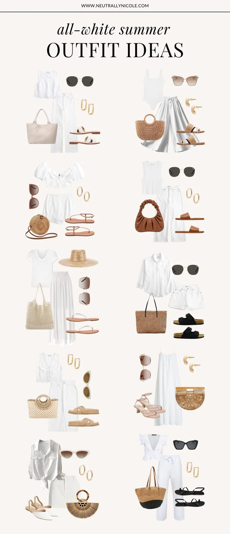 Chic All-White Outfits You’ll Want to Copy This Summer