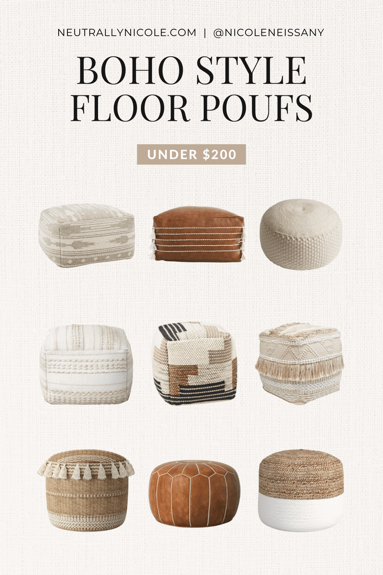 Boho Floor Poufs