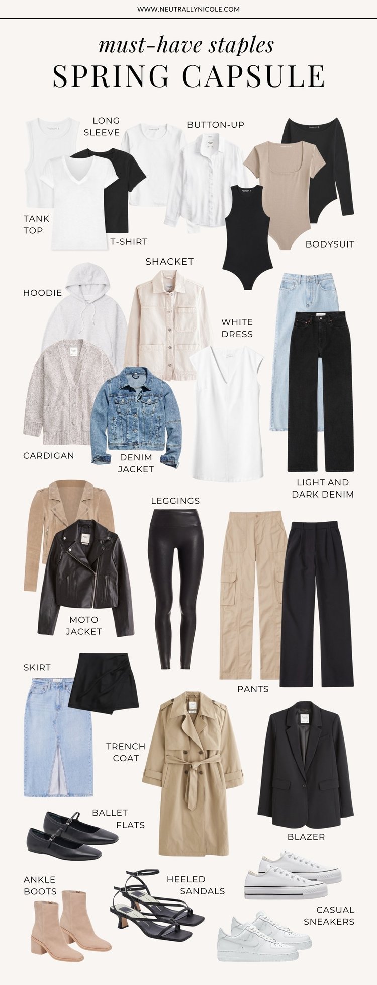 Key Spring Capsule Wardrobe Staples You Need + Easy Outfit Ideas to Copy