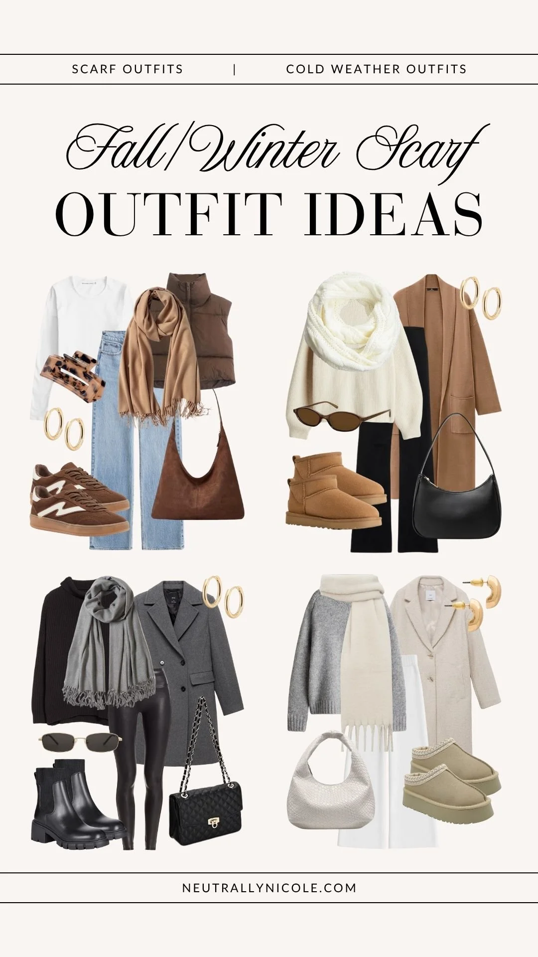 Stylish Ways to Wear a Scarf + Outfit Ideas for Cold Weather