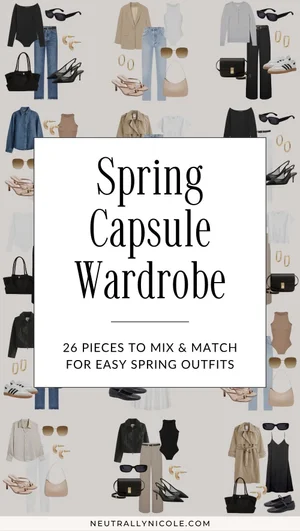 Spring Capsule Wardrobe: 26 Pieces, 40+ Minimalist Outfits