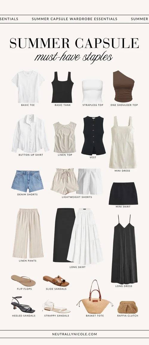 20 Summer Capsule Wardrobe Essentials You Must Have