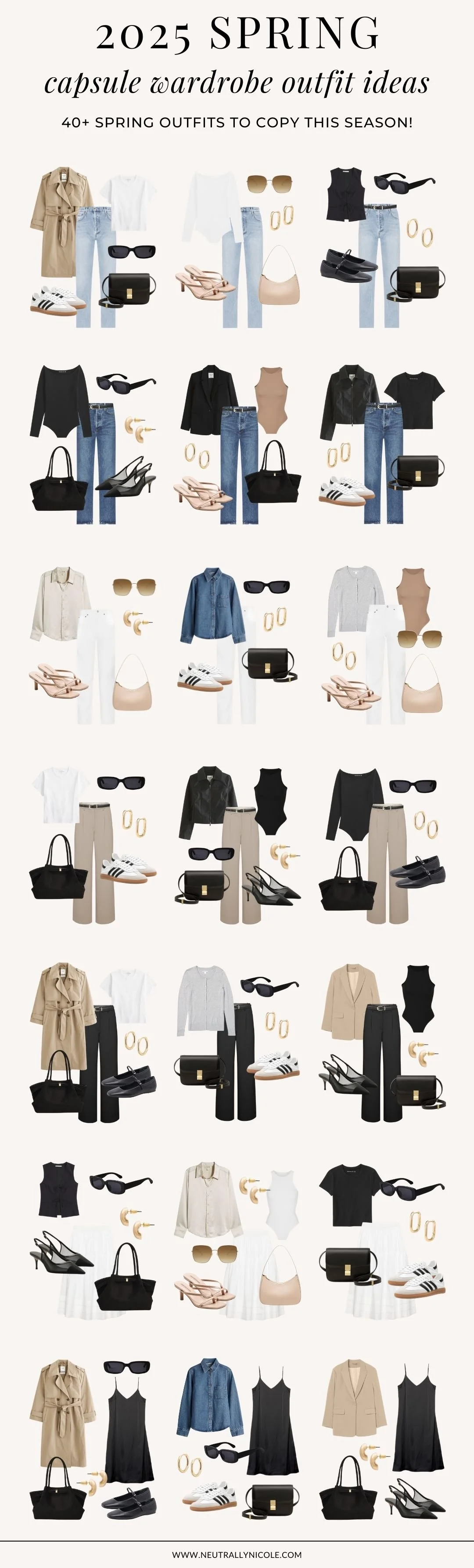 2025 Spring Capsule Wardrobe + Outfit Ideas