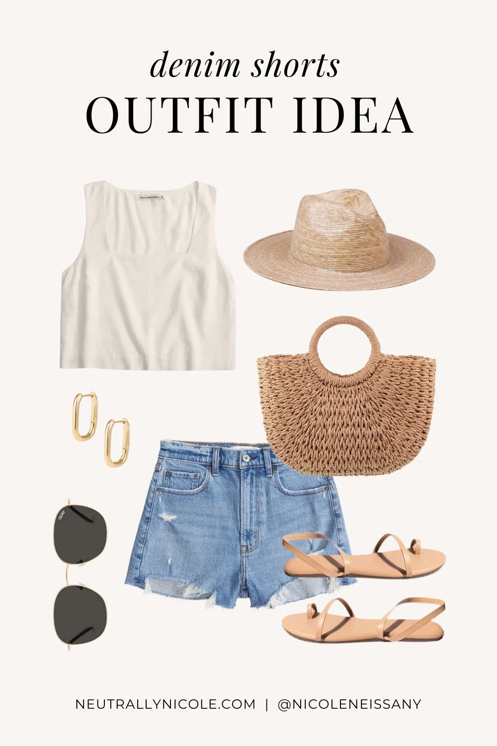 Easy Denim Shorts Outfit Ideas For Summer
