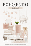 Neutral Boho Patio Decor Ideas