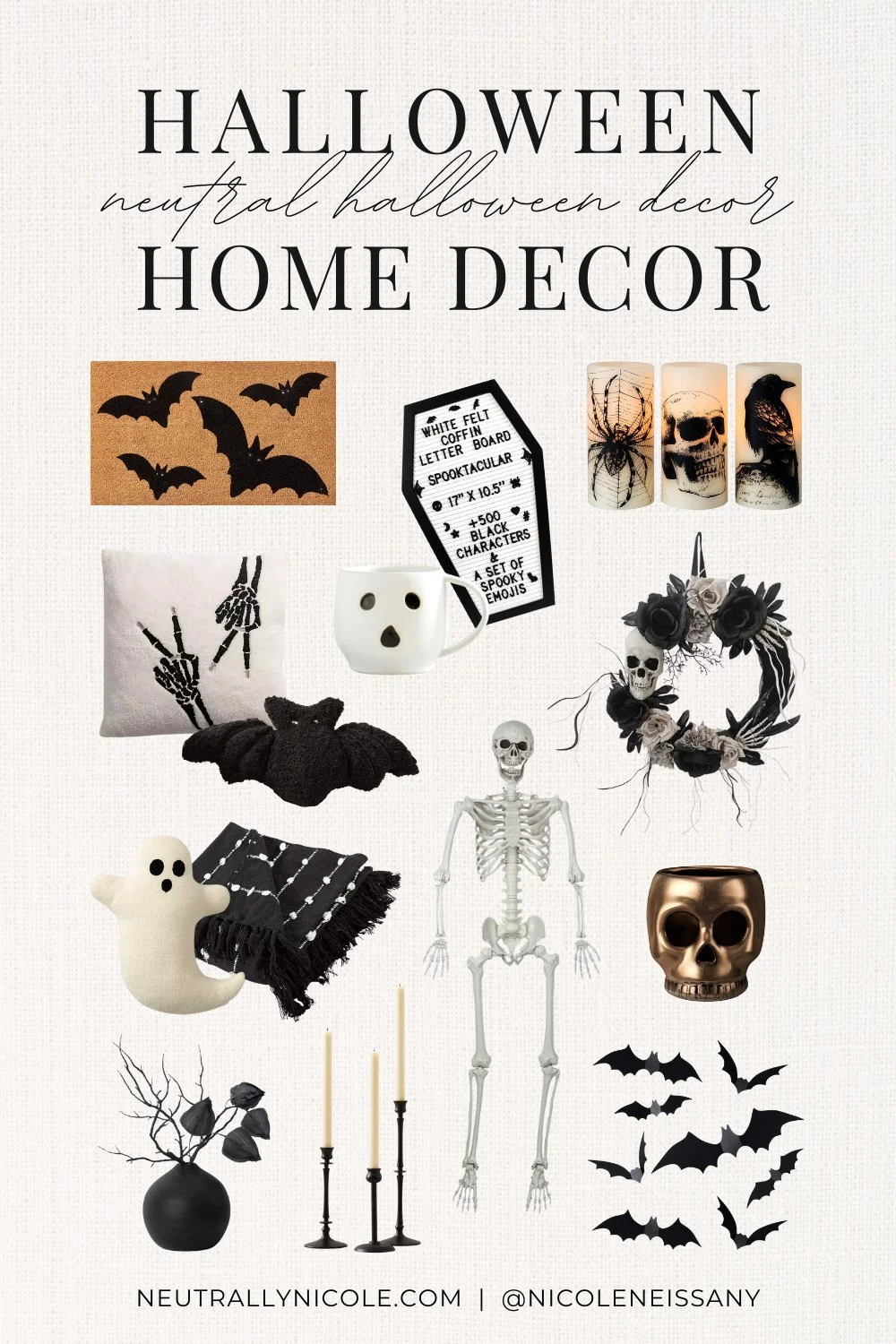 30+ Neutral Halloween Decor Finds for a Spooky Chic Aesthetic