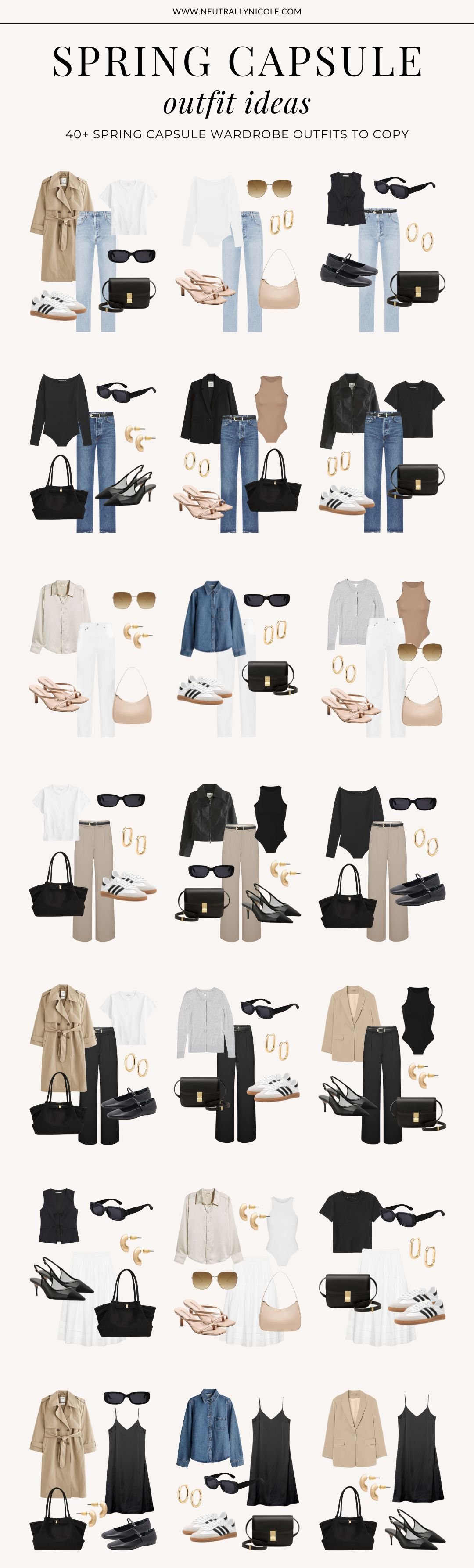2025 Spring Capsule Wardrobe + Outfit Ideas