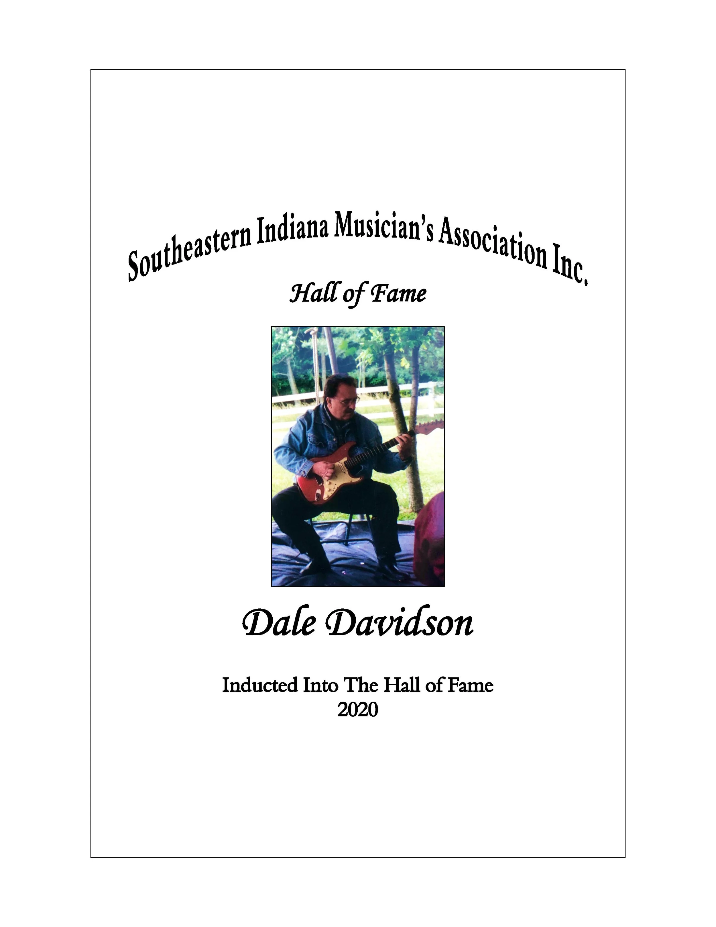 Hall of Fame 2019-2021 — Southeastern Indiana Musicians Association Inc.