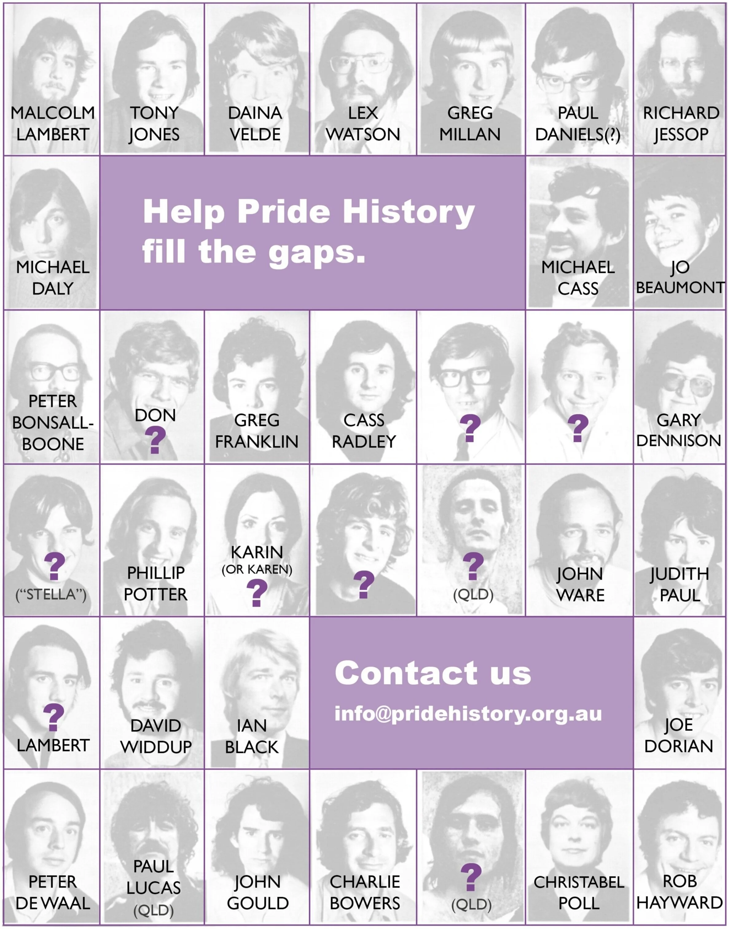 Pioneer Names — PRIDE HISTORY GROUP