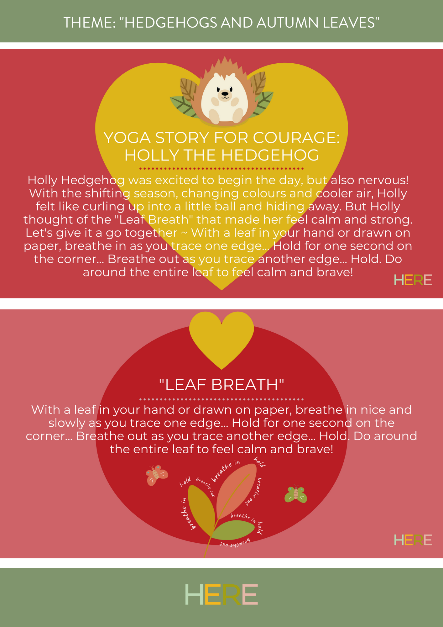 NECC Elevate "The Seasons" Mindfulness Activities For Children — HERE ...