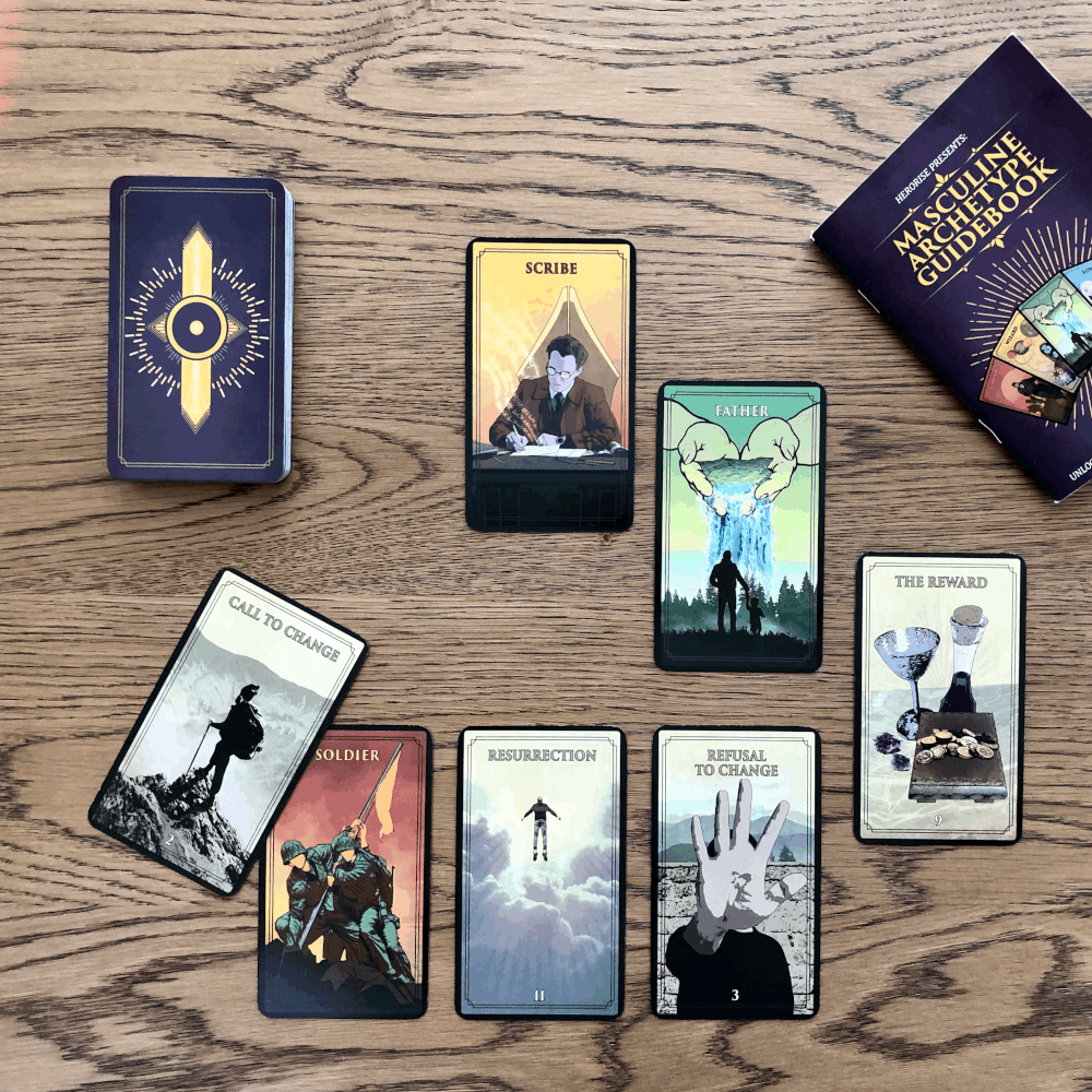 Deck Interview: HeroRise Masculine Archetypes Deck — Hermit's Mirror