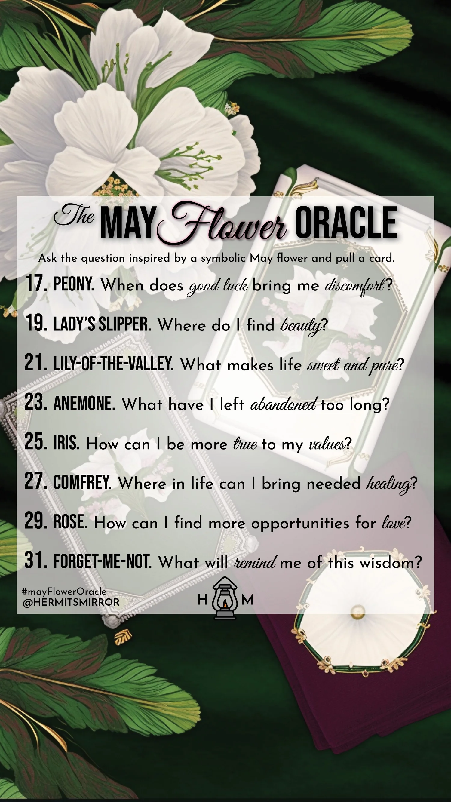 The May Flower Oracle Divination Challenge — Hermit's Mirror