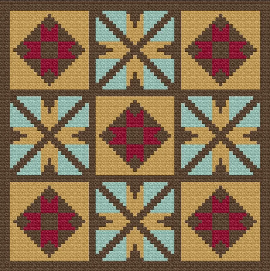 Diamond Quilt Afghan C2C Crochet Pattern