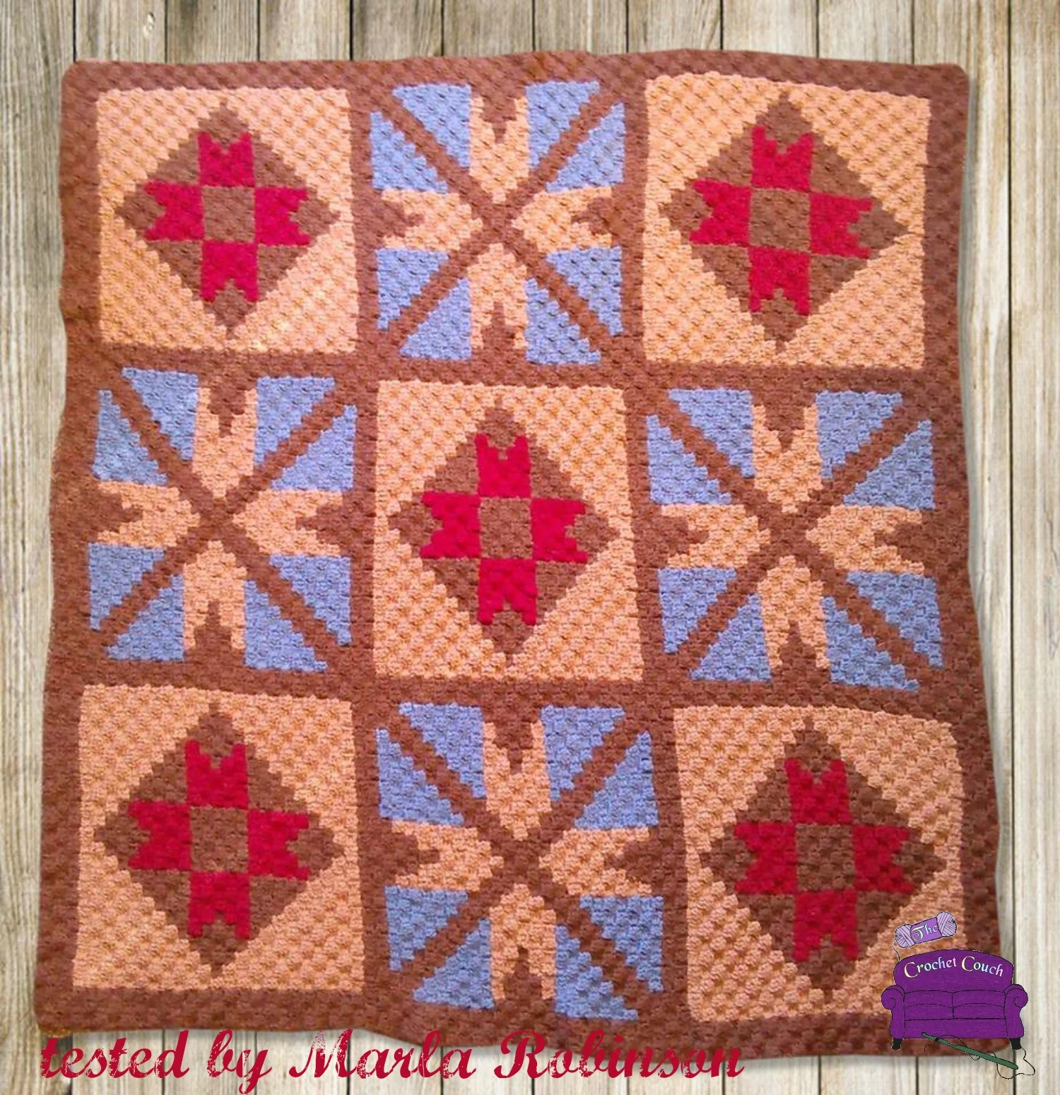 Diamond Quilt Afghan C2C Crochet Pattern