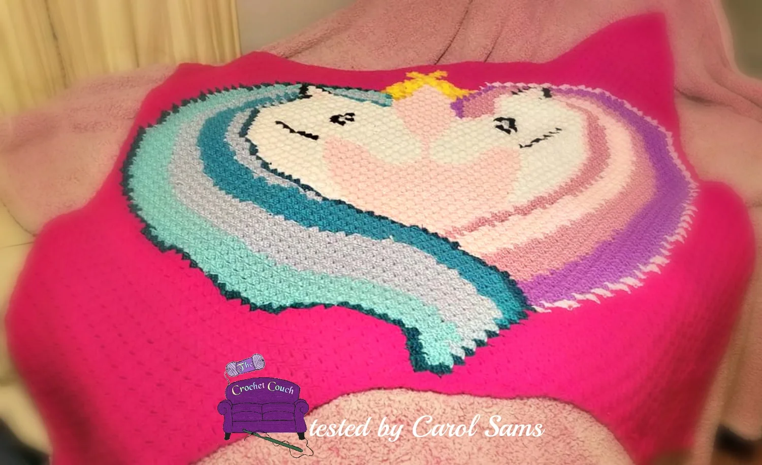 Unicorn Love Afghan, C2C Crochet Pattern