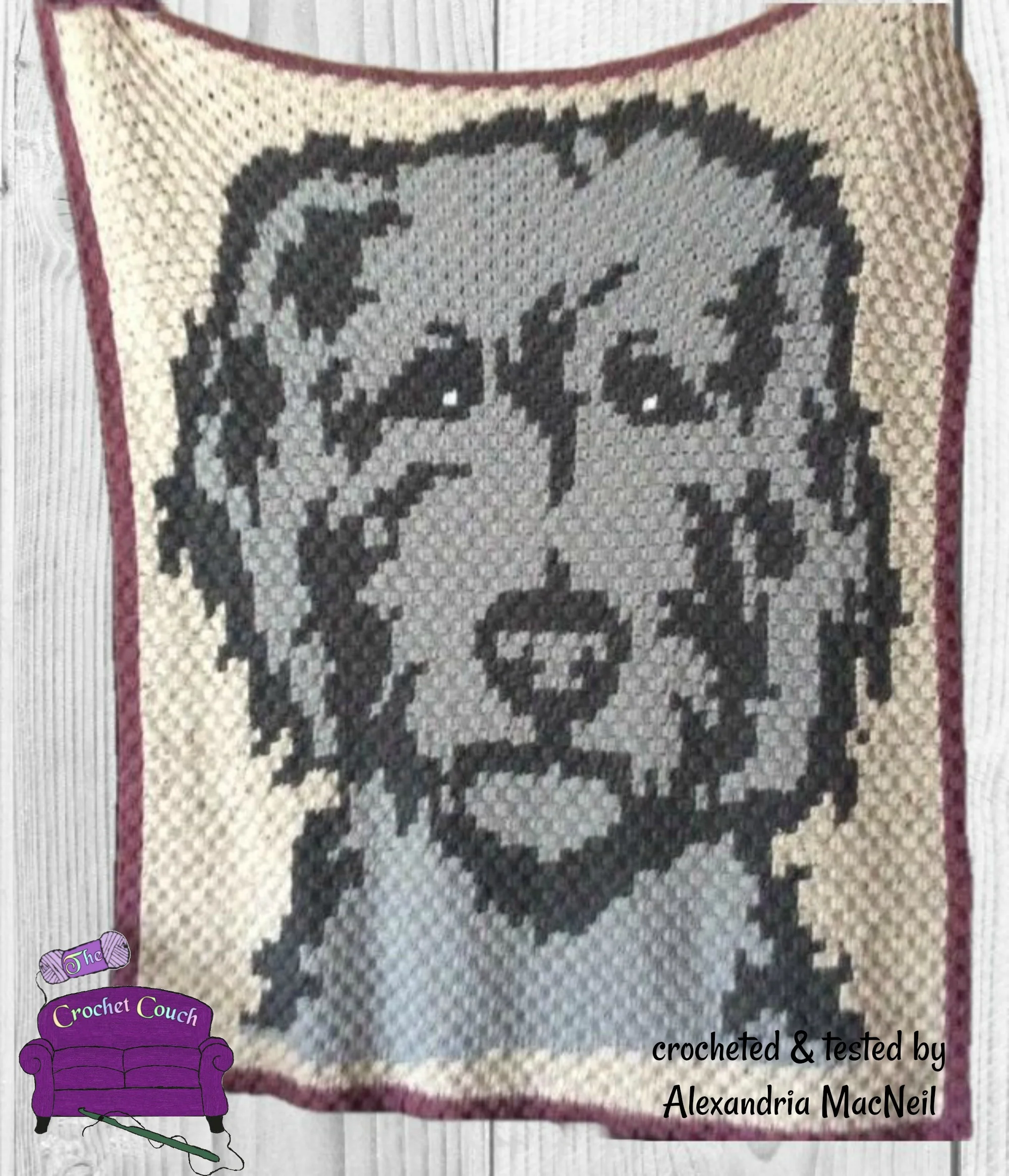 Golden Doodle Afghan, C2C Crochet Pattern