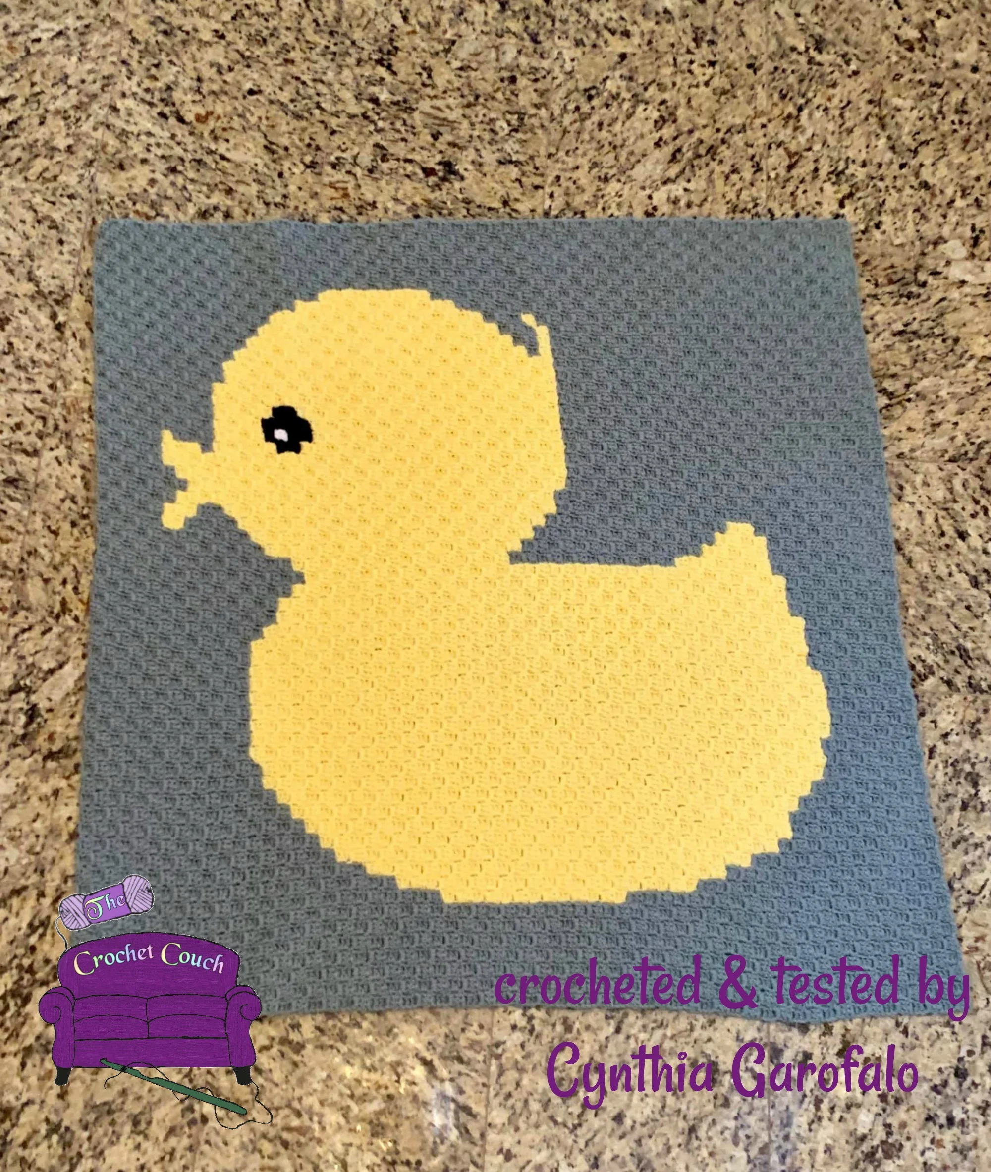 Rubber Duck Baby Afghan, C2C Crochet Pattern