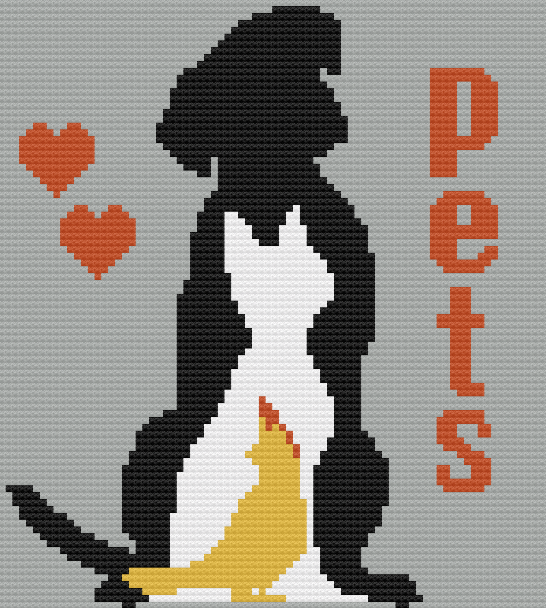 Pets - Dog, Cat and Bird Afghan, C2C Crochet Pattern