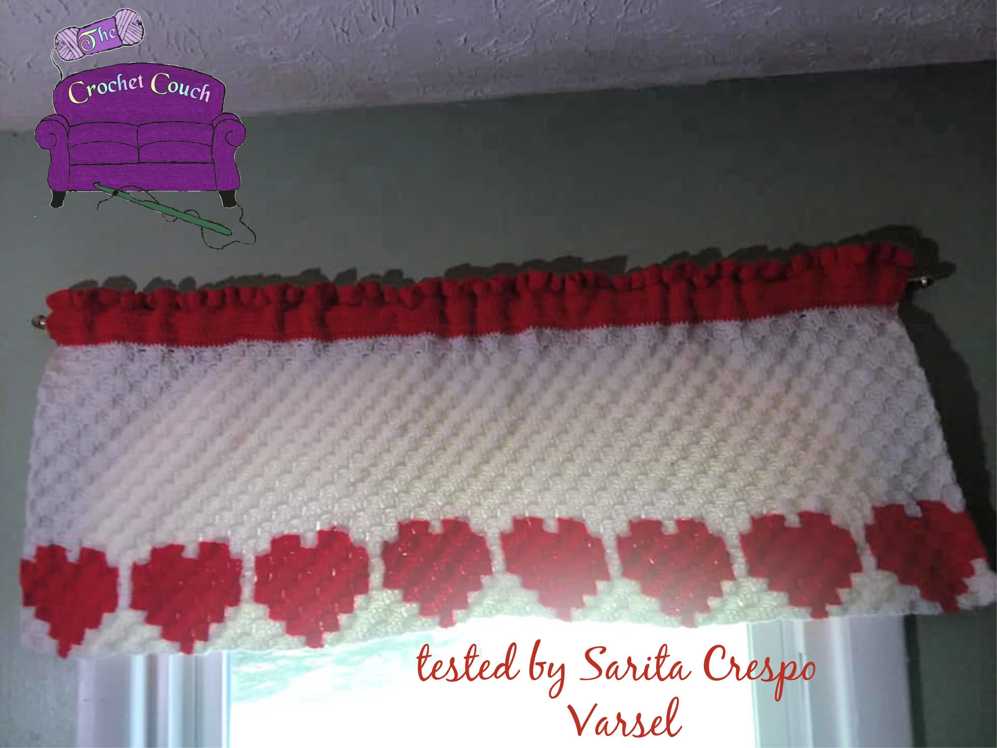 Heart Valance, C2C Crochet Pattern