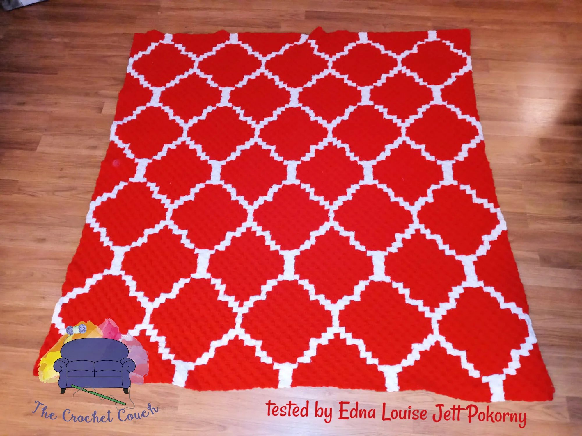 Quatrefoil Afghan, C2C Crochet Pattern
