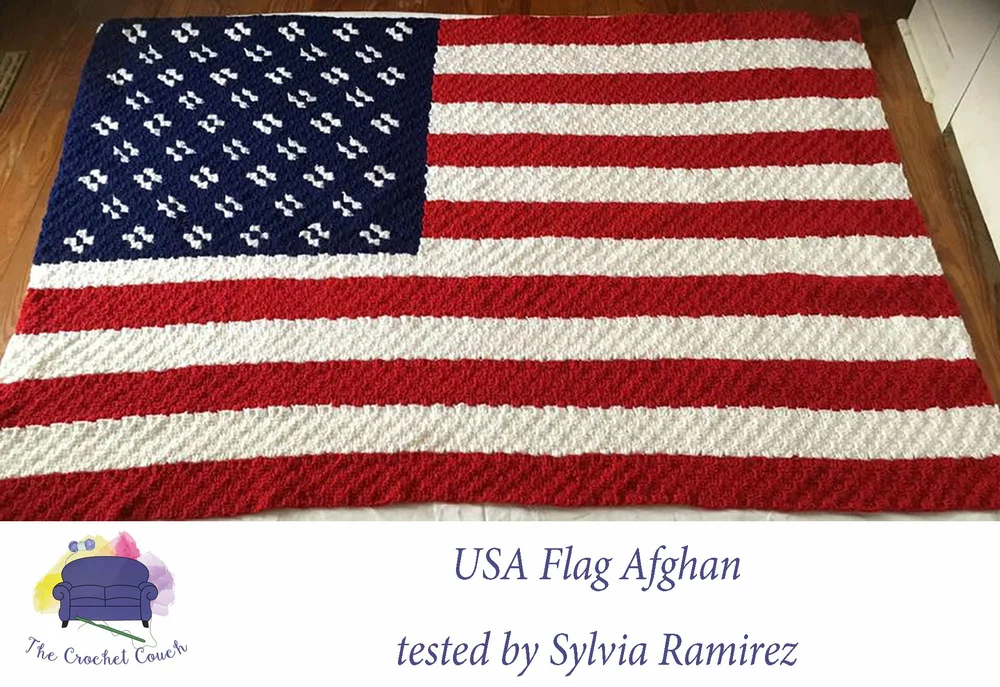 American Flag Ripple Crochet Pattern