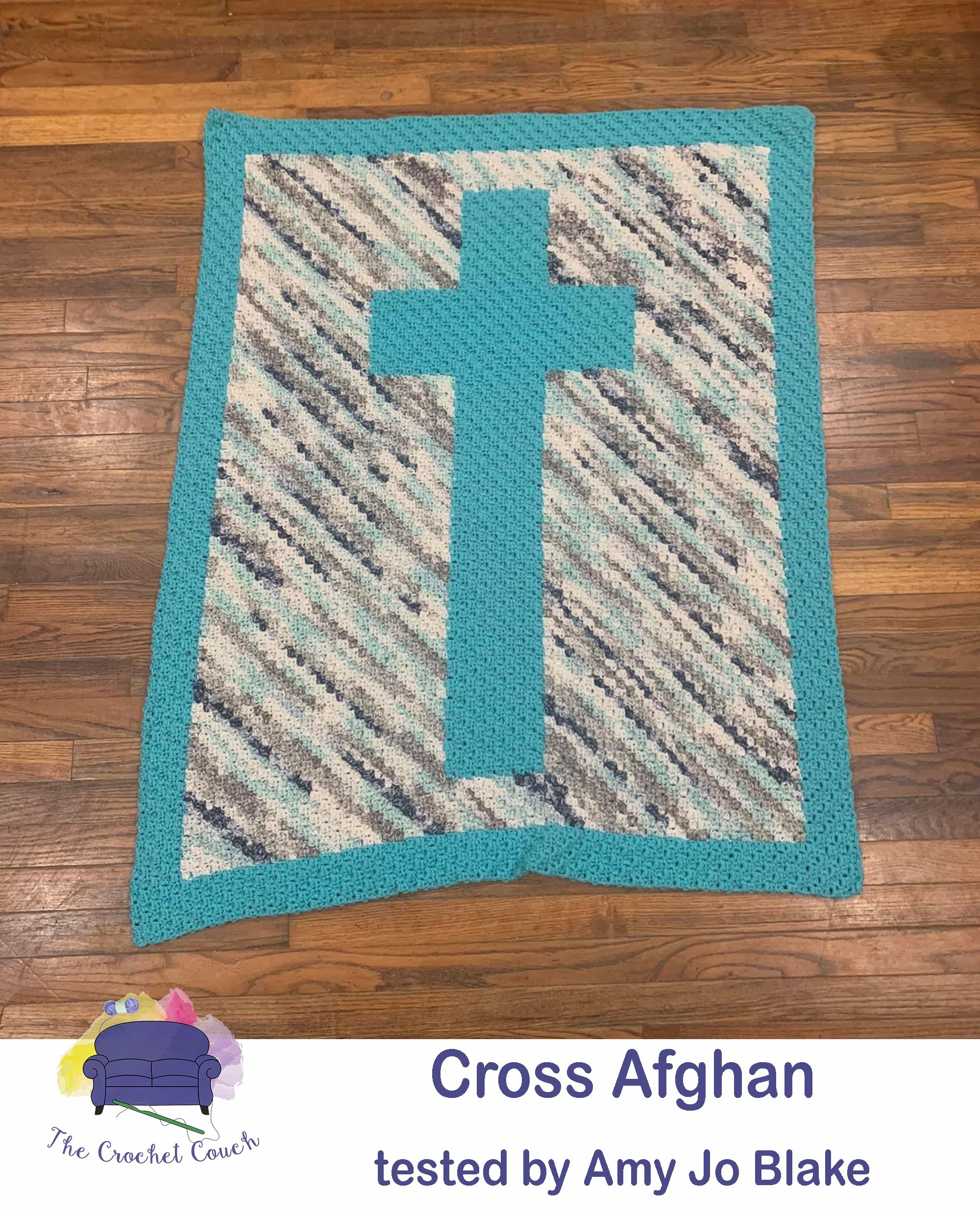 Cross Afghan, C2C Crochet Pattern