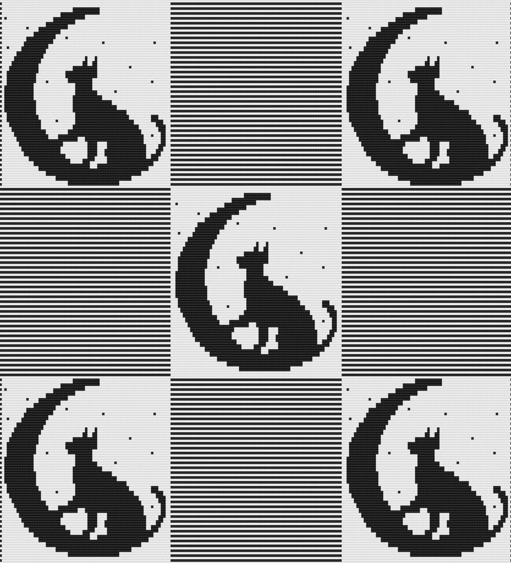 Cat Filet Crochet Pattern