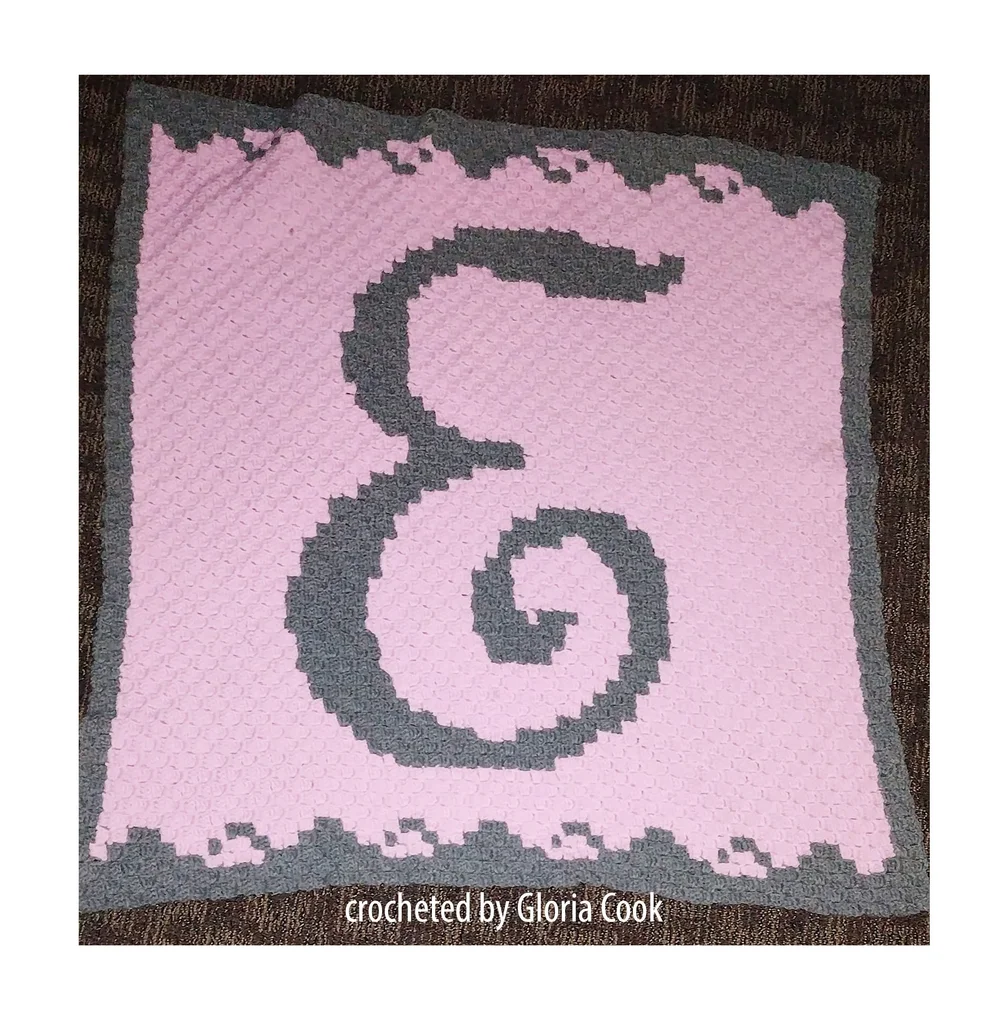 Personalized Baby Afghan Crochet Pattern Light Grey Bubble Baby