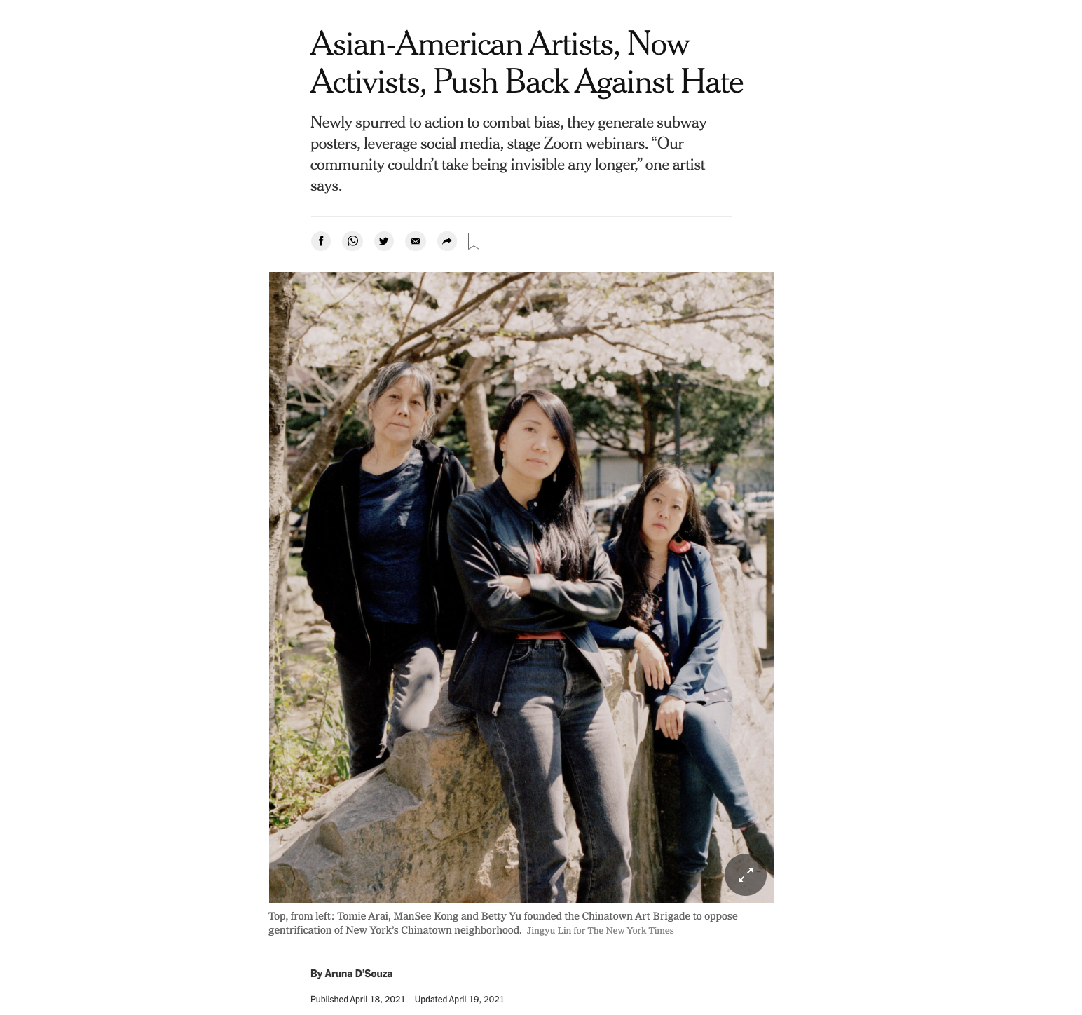 Press — Chinatown Art Brigade 唐人街藝術隊／ 唐人街艺术队